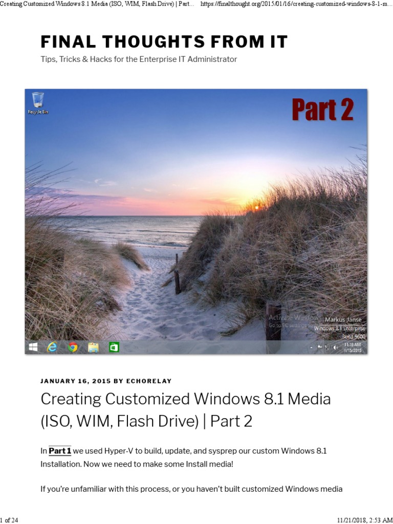 Windows 8.1 Media for IT Pros | PDF | Usb Flash Drive | Windows 8.1
