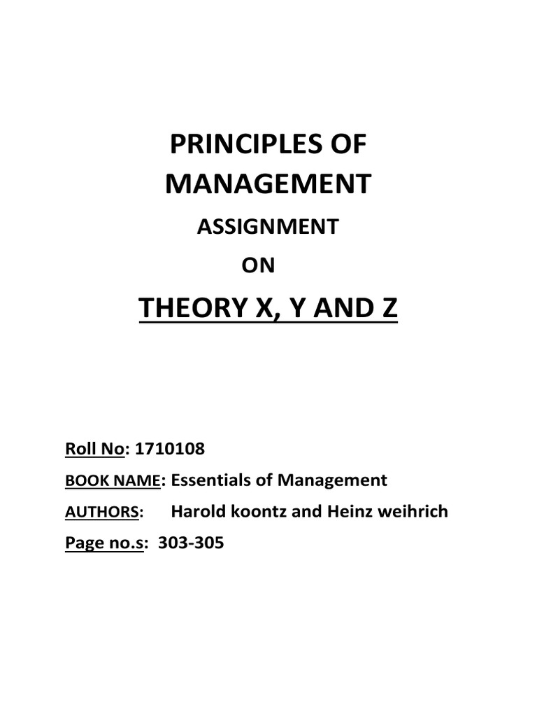 Principles of Management: Assignment ON | PDF | Motivation | Motivational