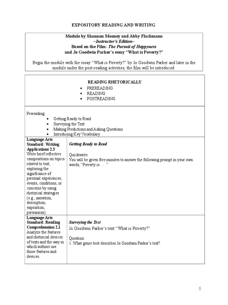 Poverty | PDF | Reading Comprehension | Argument