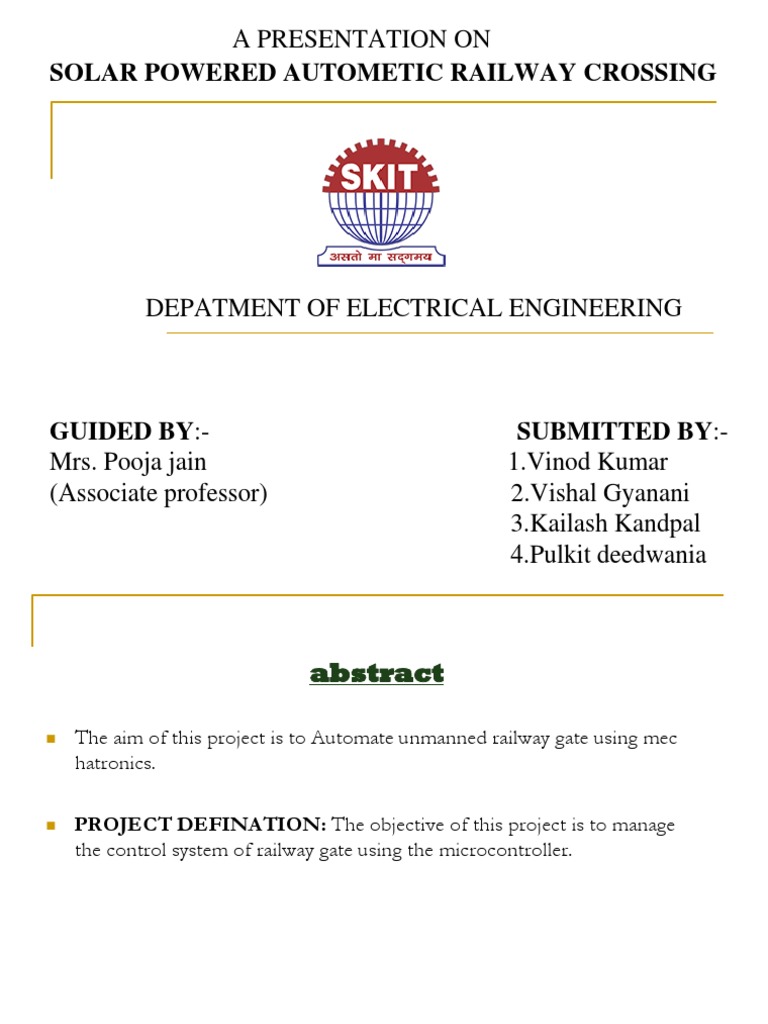 Automatic Railway Gate Control System | PDF | Microcontroller ...