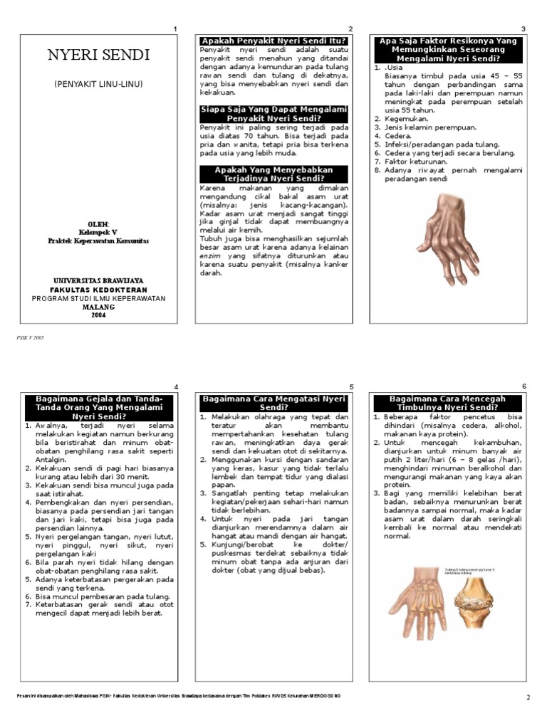 Leaflet Nyeri Sendi | PDF