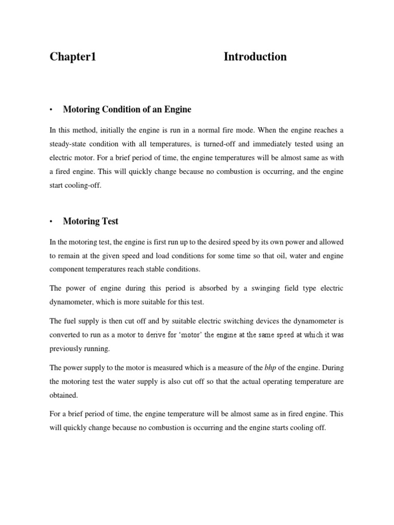 Motoring Condition of An Engine | Download Free PDF | Internal ...