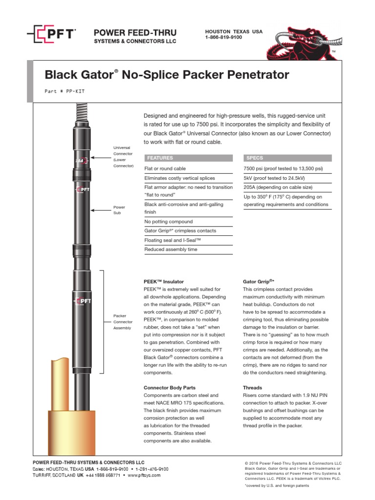Black Gator No-Splice Packer Penetrator: Houston Texas Usa 1-866-819 ...