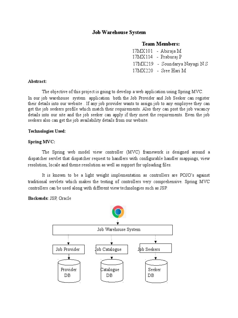 Job Warehouse System Team Members | PDF | Computers