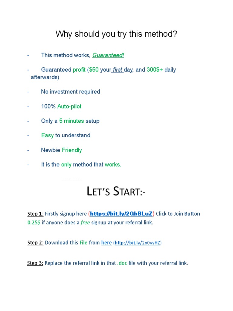 Free Money Making Method! | PDF