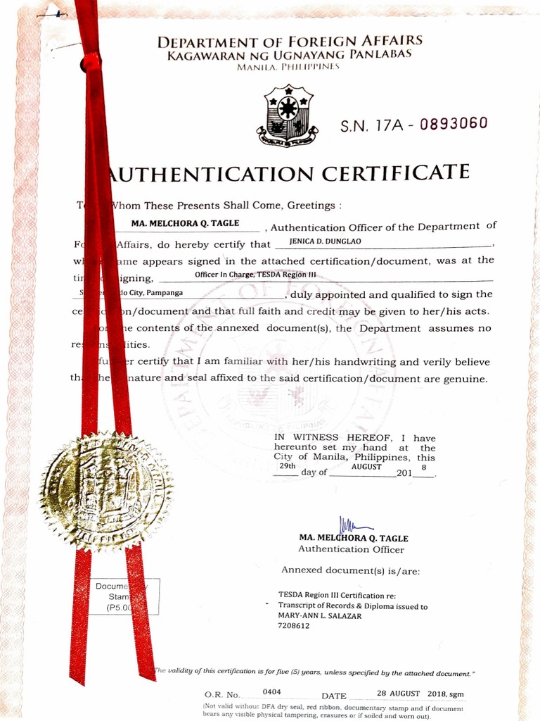 Attested Diploma and TOR With UAE Stamp PDF | Download Free PDF ...