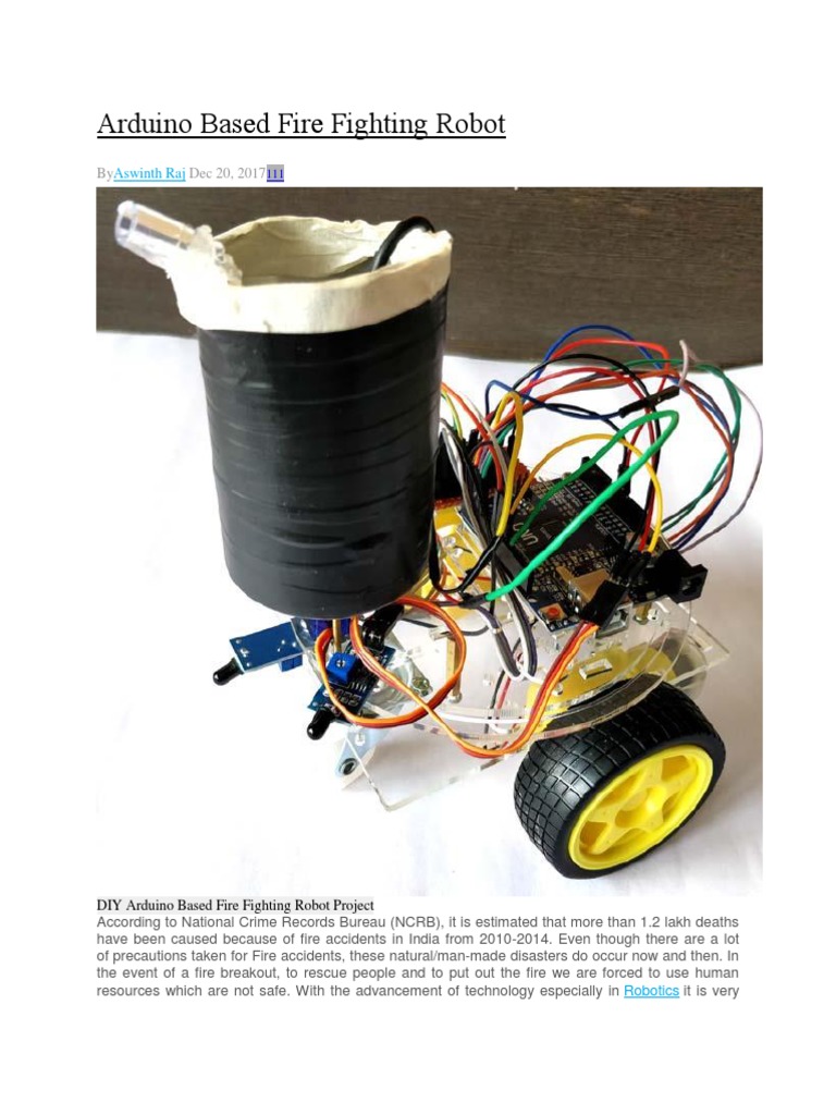 Arduino Based Fire Fighting Robot | PDF | Fires | Arduino