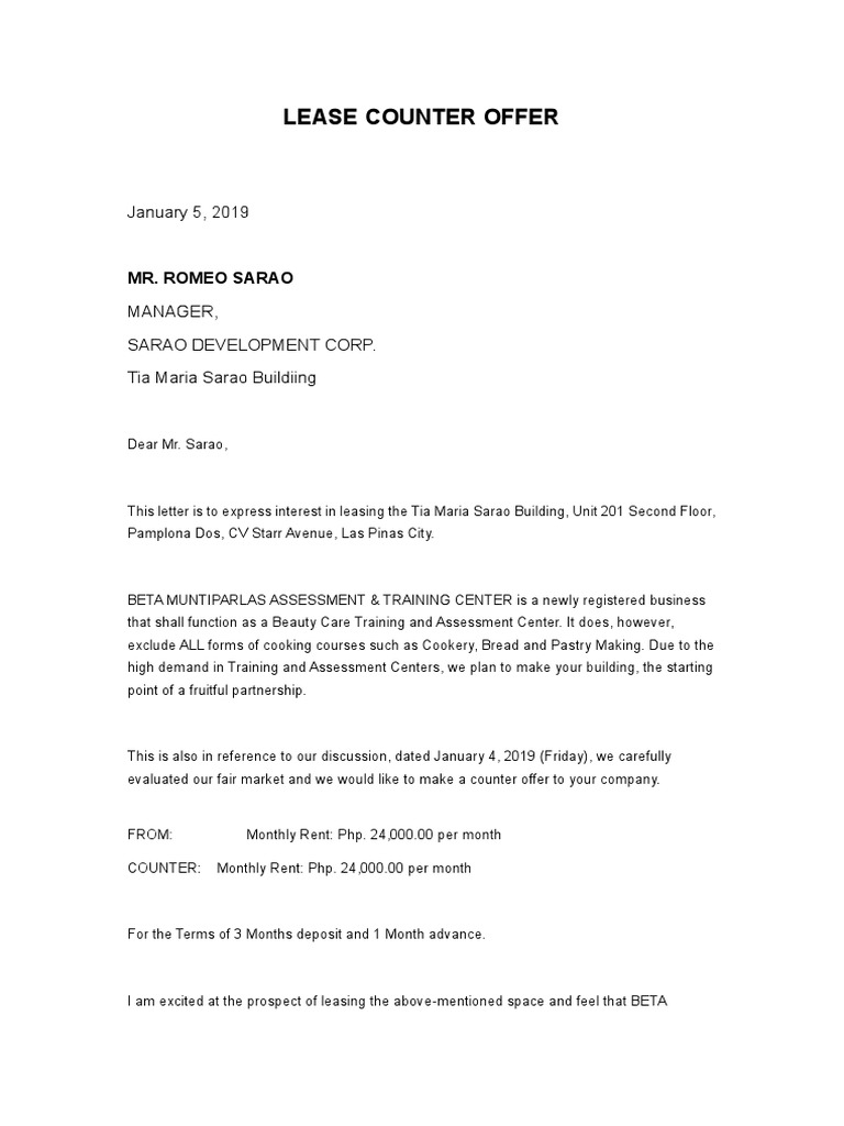 Beta Muntiparlas - Offer Letter | PDF