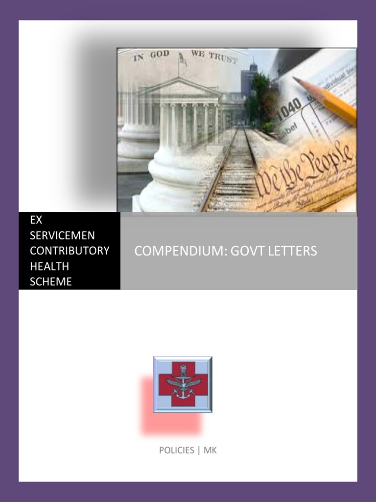 Government Letters on Ex-Servicemen Contributory Health Scheme (ECHS ...