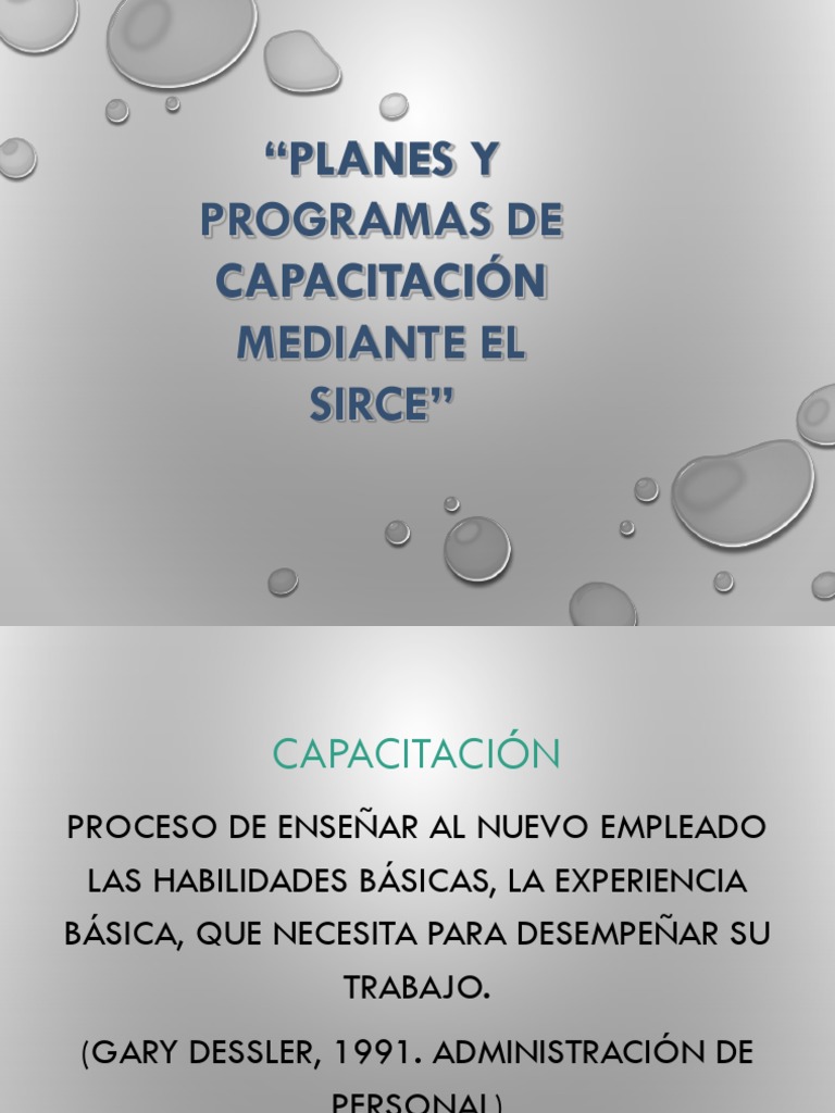 Planes y Programas de Capacitación | PDF | Planificación | Aprendizaje