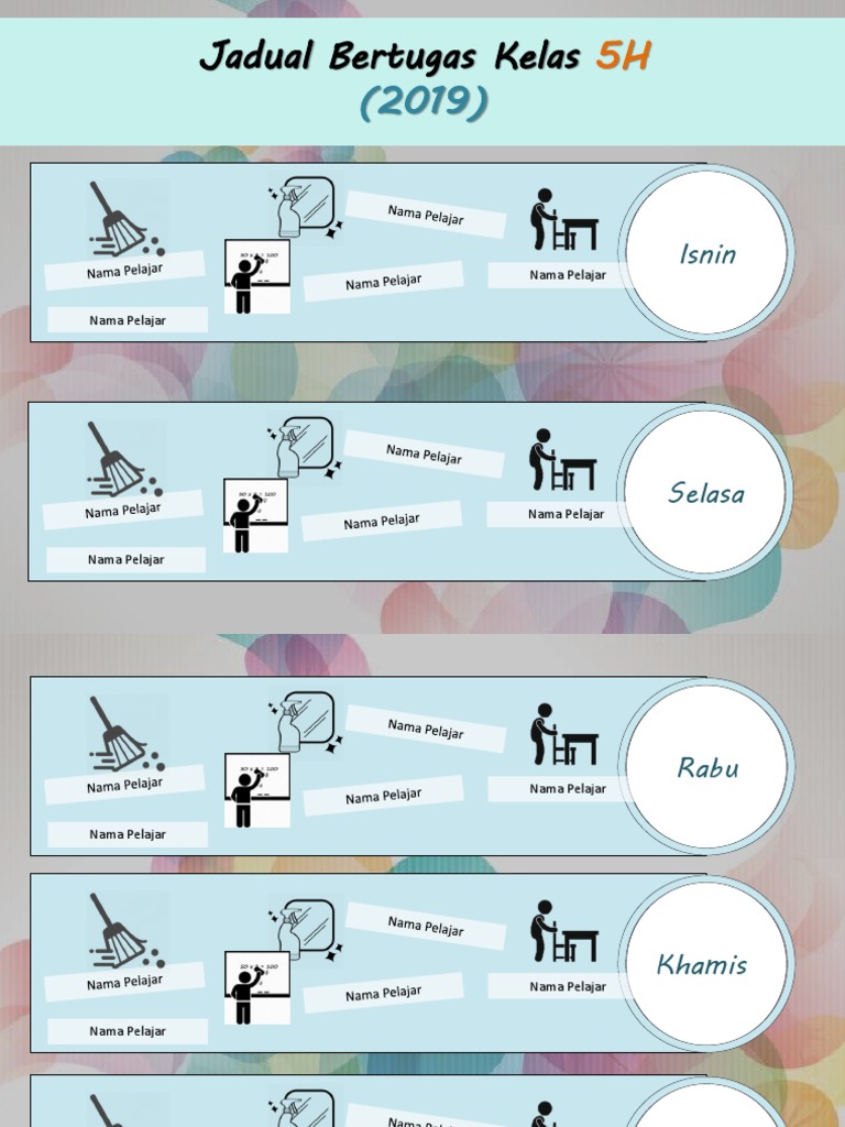 Contoh Jadual Bertugas | PDF