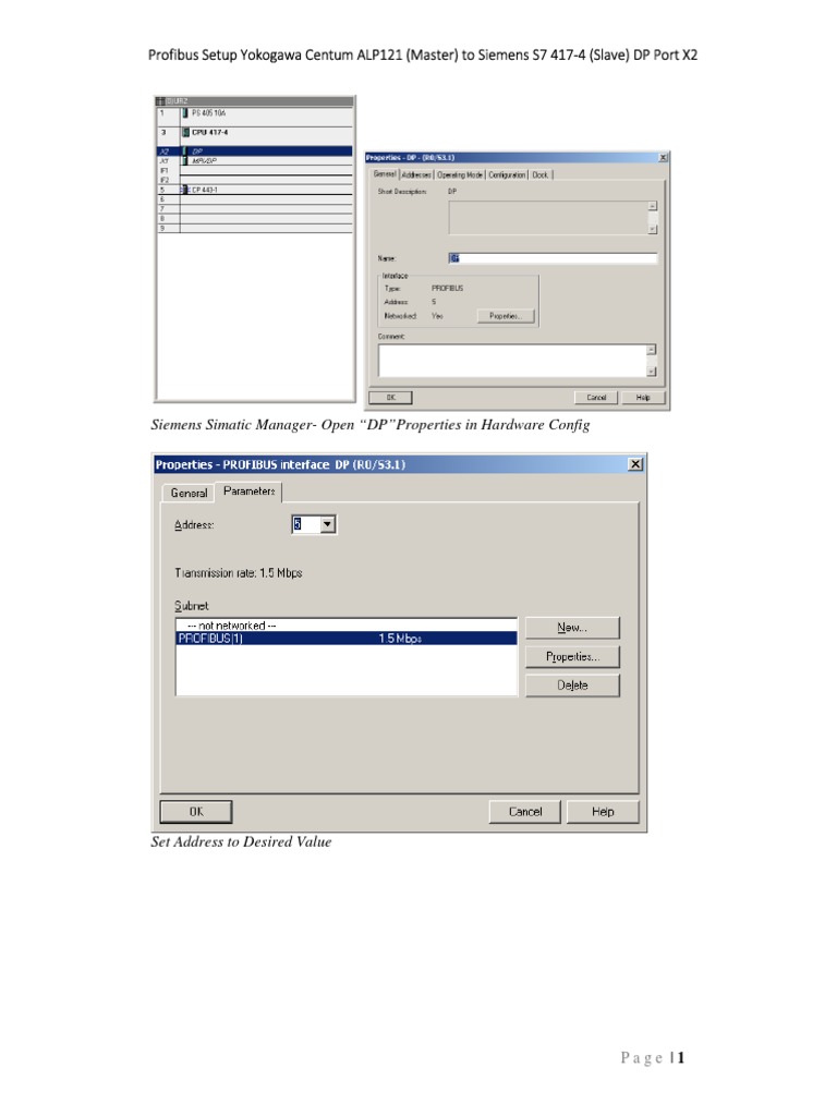 Profibus Yokogawa Master Siemens Slave | PDF | Programmable Logic Controller | Digital Electronics