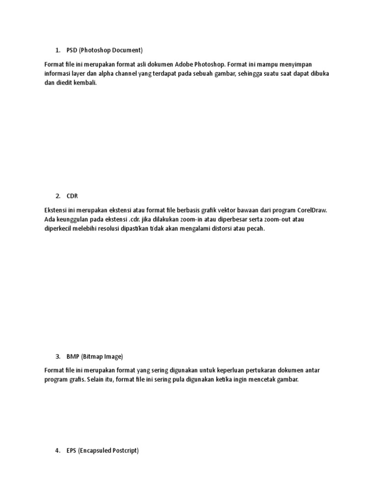 Macam-Macam Jenis Format Gambar | PDF