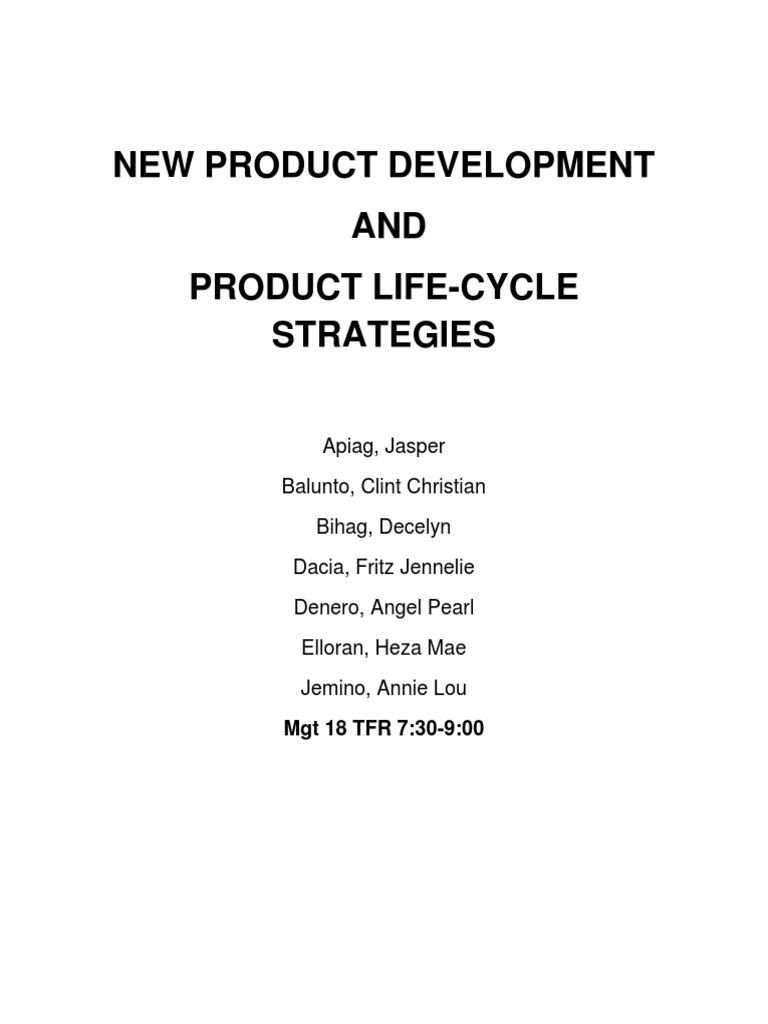 Product Life Cycle Final | PDF | New Product Development | Marketing