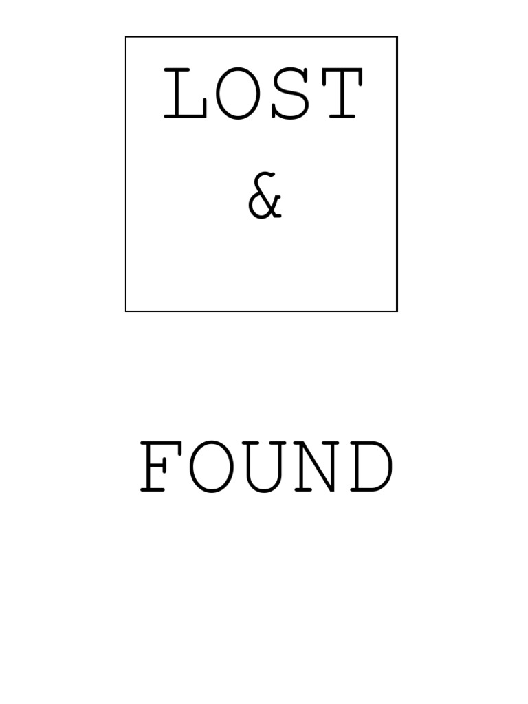 Lost & Found Guide | PDF