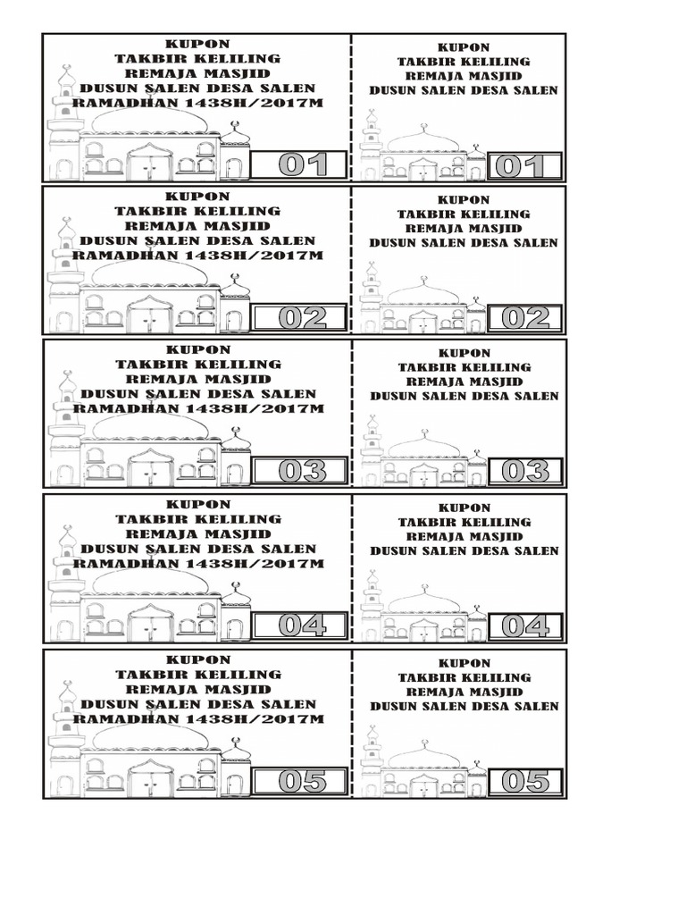Kupon Takbir | PDF