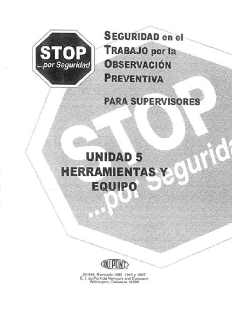 STOP 5 Herramientas y Equipo | PDF | Herramientas | Actitud (psicología)