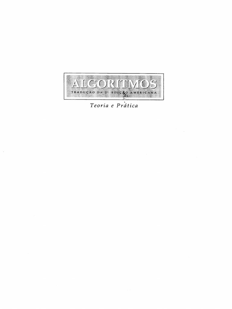 Algoritmos - Teoria e Prática - Cormen PDF | PDF