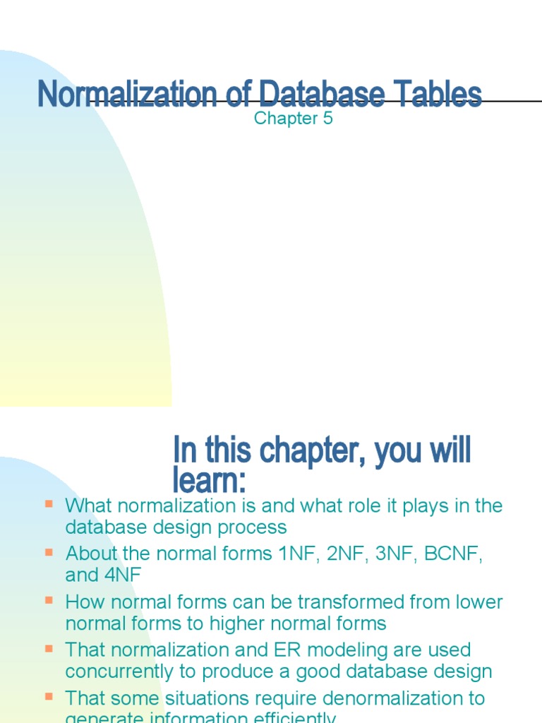 Chapter 05 | PDF | Database Design | Relational Database