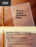 Writing A Synthesis of RRL | PDF | Argument | Essays