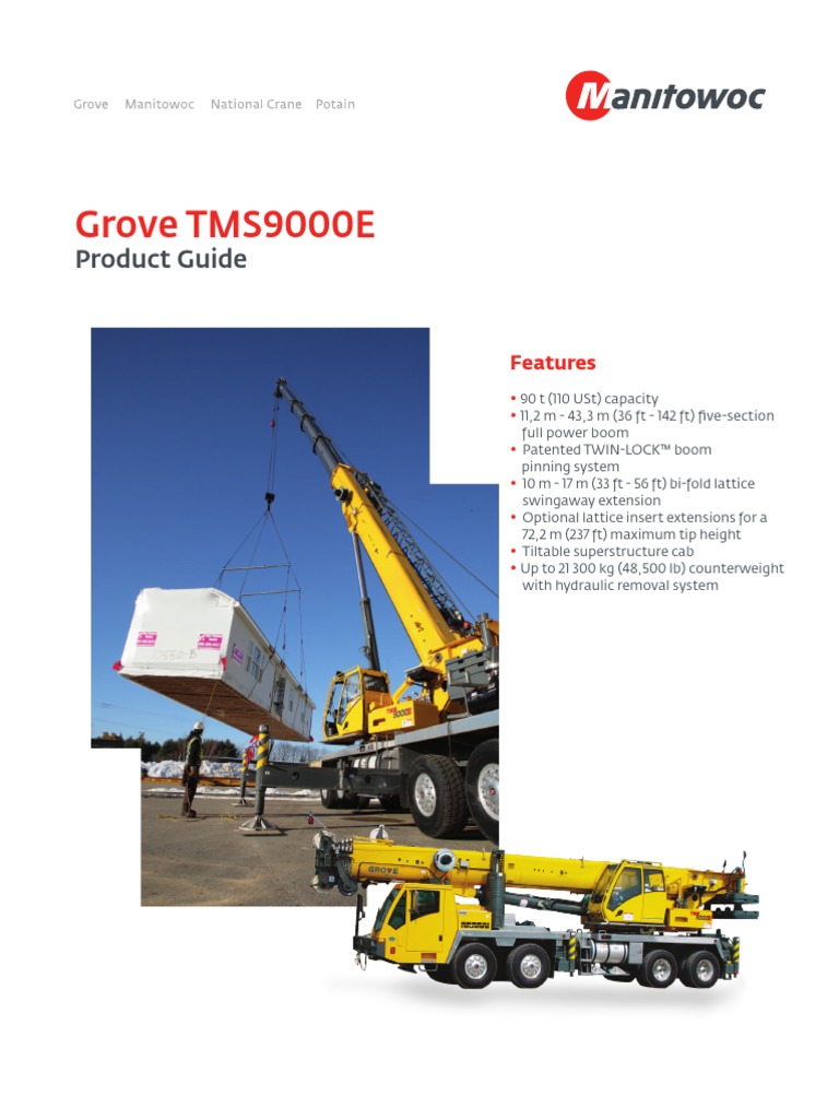Grove TMS 9000E Product Guide PDF | PDF | Transmission (Mechanics ...
