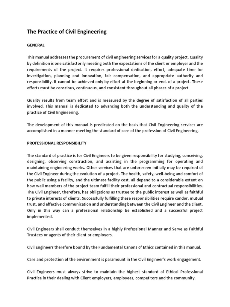 Guiding Principles for Quality Civil Engineering Projects Through ...