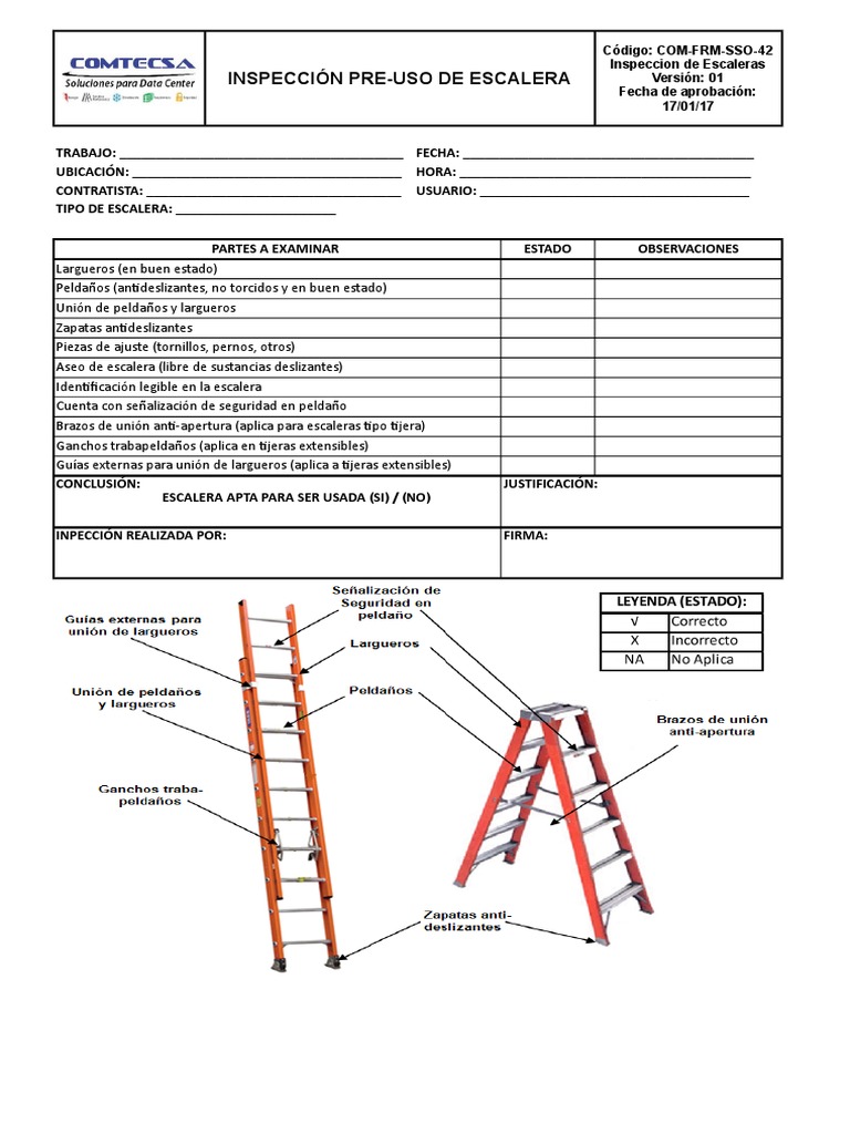 COM-FRM-SSO-42 INSPECCIÓN DE ESCALERAS.xls