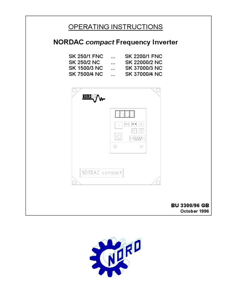 NORDAC Compact Frequency Inverter: Operating Instructions | PDF | Power ...
