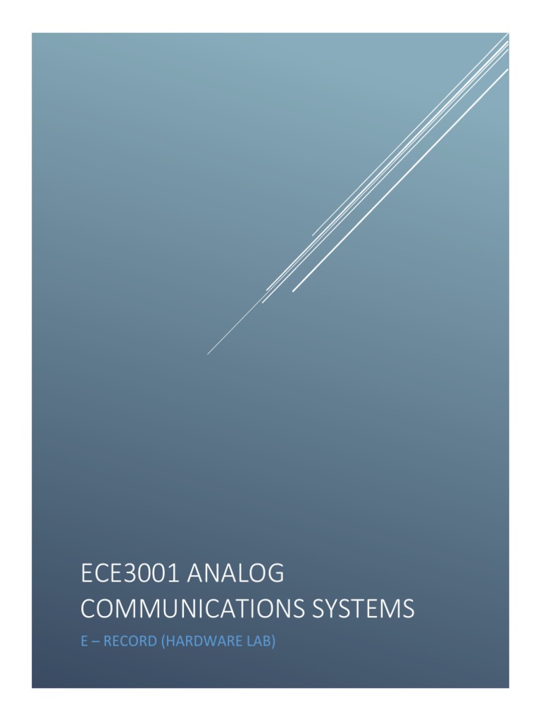 Analog Communication Systems Lab Experiments | PDF | Modulation ...