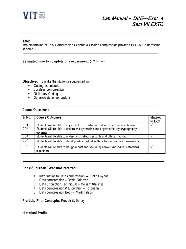 4 LZW | PDF | Data Compression | Algorithms And Data Structures