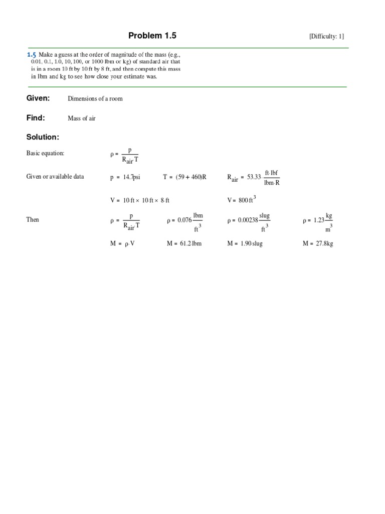 Problem 1.5 PDF | PDF | Equations | Physics