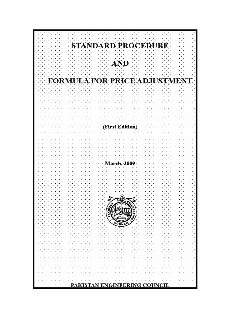 STD Procedure and Formula For Price Adjustment | Download Free PDF ...