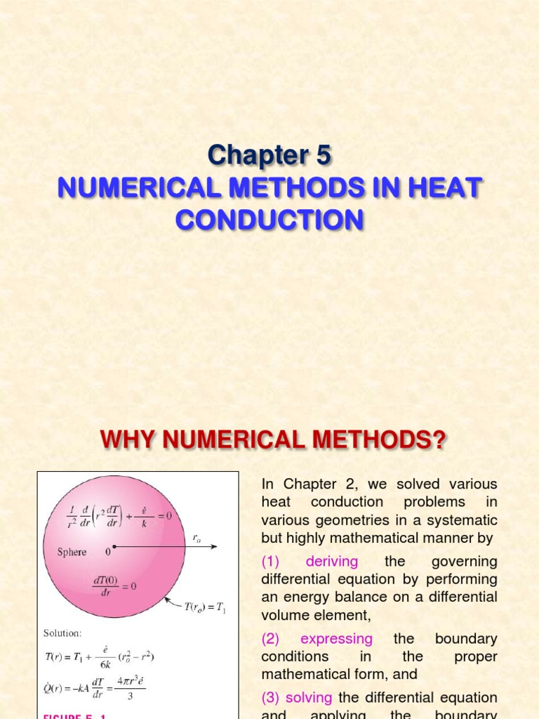 Numerical Methods in Heat Conduction | PDF | Thermal Conduction | Differential Equations