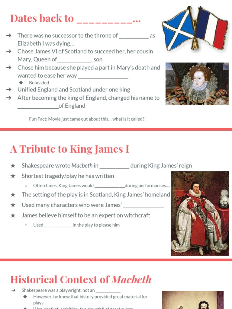 Macbeth Intro Iep Notes | PDF | Macbeth | James Vi And I