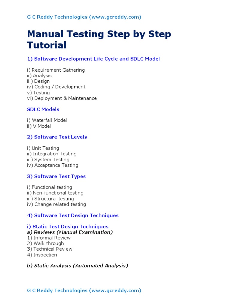 Manual Testing Step by Step | PDF | Software Testing | Software Development