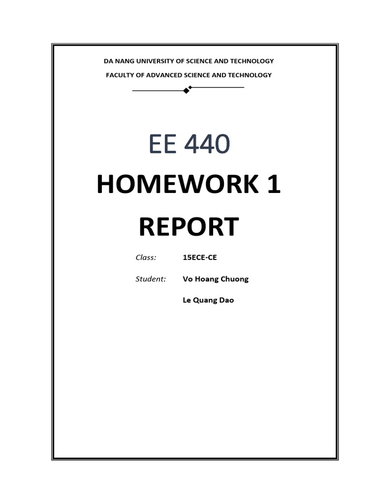 Homework 1&2 Report EE440 | PDF | Signal Processing | Computer Graphics