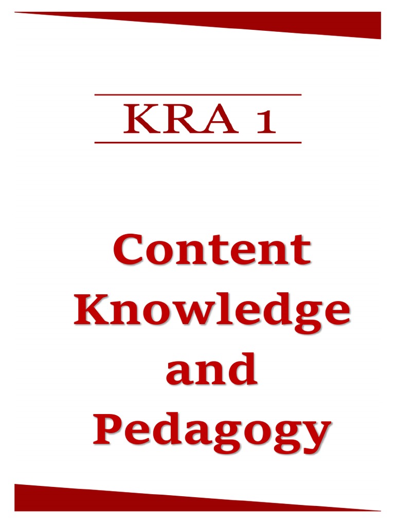KRA & Objectives - T1-T111 | PDF | Educational Assessment | Teachers