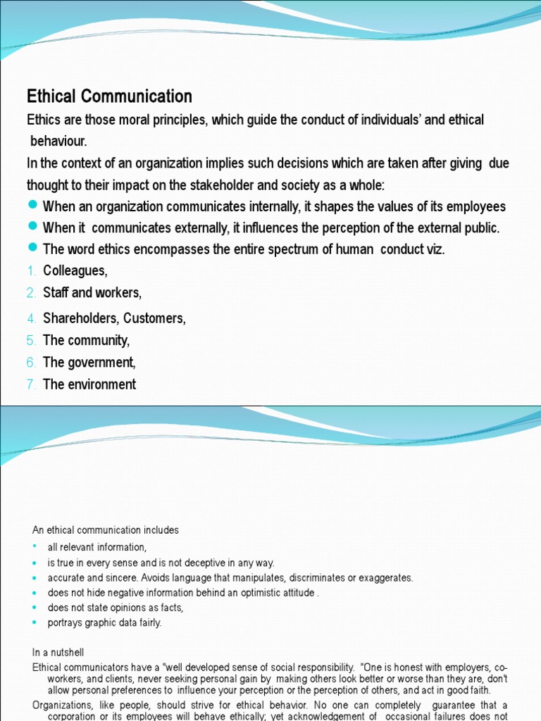 Ethical Communication Guidelines | PDF | Value (Ethics) | Whistleblower