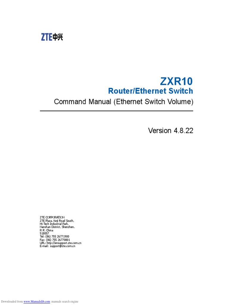 zxr10 PDF | PDF | Command Line Interface | Network Switch