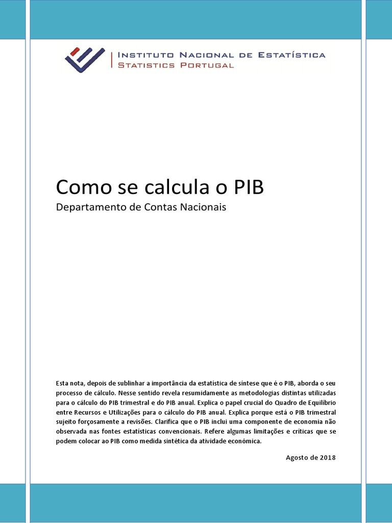 Como Se Calcula Do PIB | PDF | Produto interno bruto | Renda