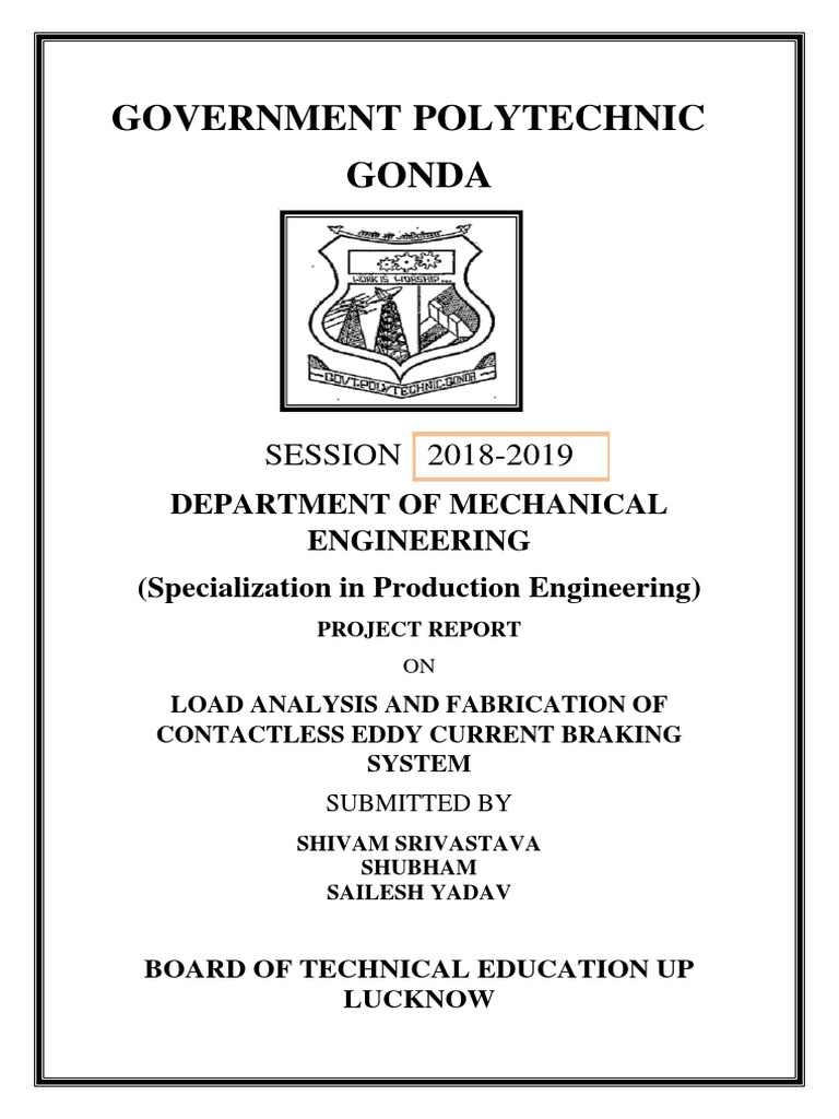 Government Polytechnic Gonda: SESSION 2018-2019 | PDF | Technology ...
