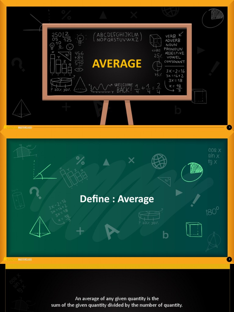 Average Calculation Guide | PDF | Speed | Average