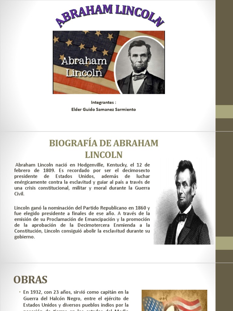 Biografia De Abraham Lincoln