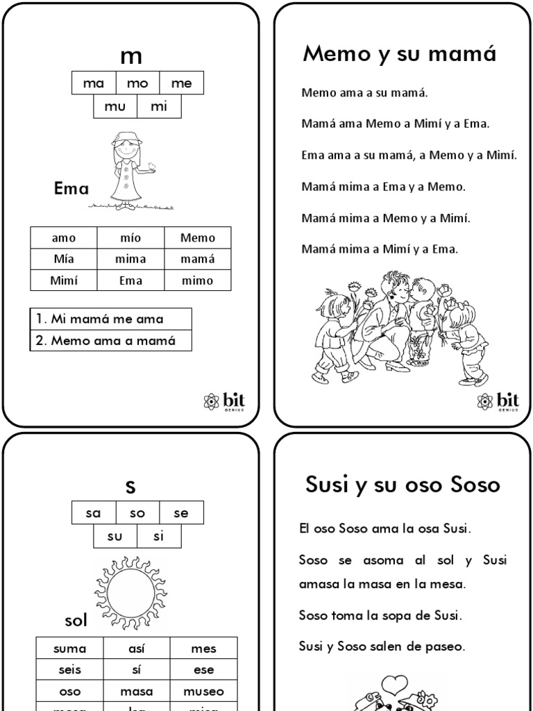 Memo y su mamá: ma mo me mu mi