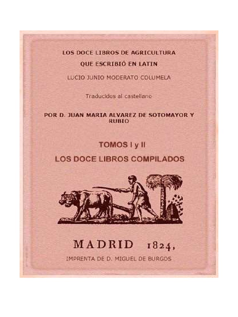 Los Doce Libros de Agricultura Columela de Re Rustica PDF | PDF | Autor ...