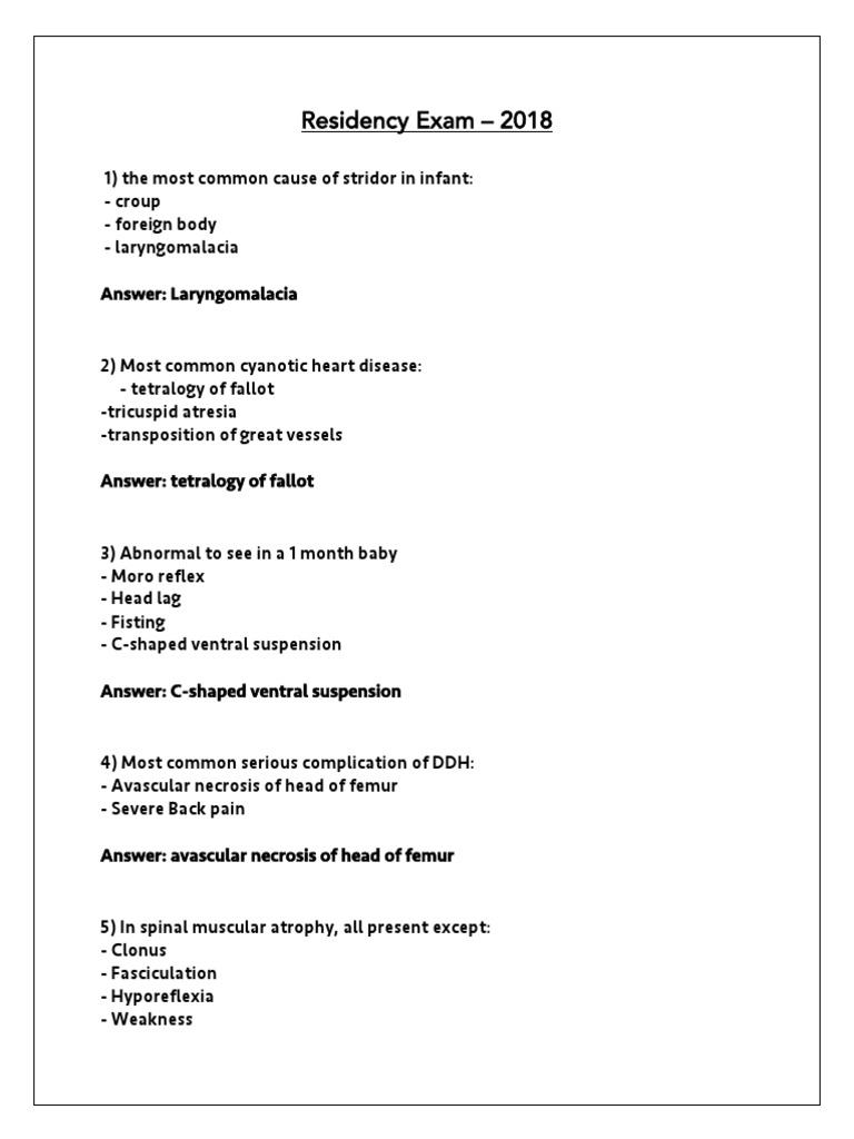 Residency Exam Just | PDF | Glucocorticoid | Adrenocorticotropic Hormone