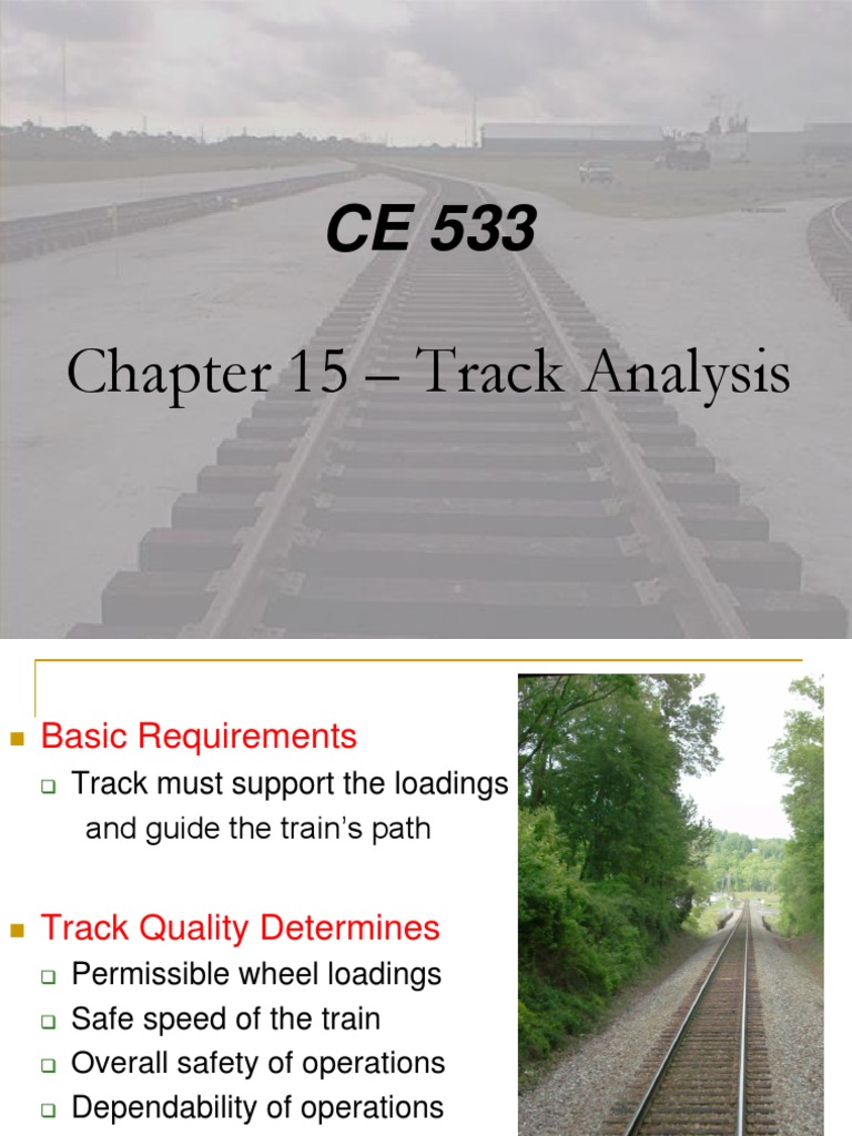 CE 533 Chap 15 Rev PDF | PDF | Track (Rail Transport) | Rail Transport