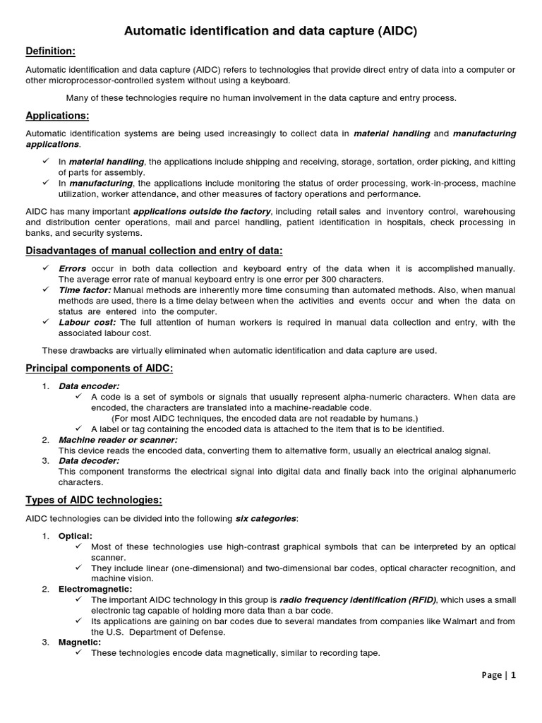 An In-Depth Look at Automatic Identification and Data Capture ...