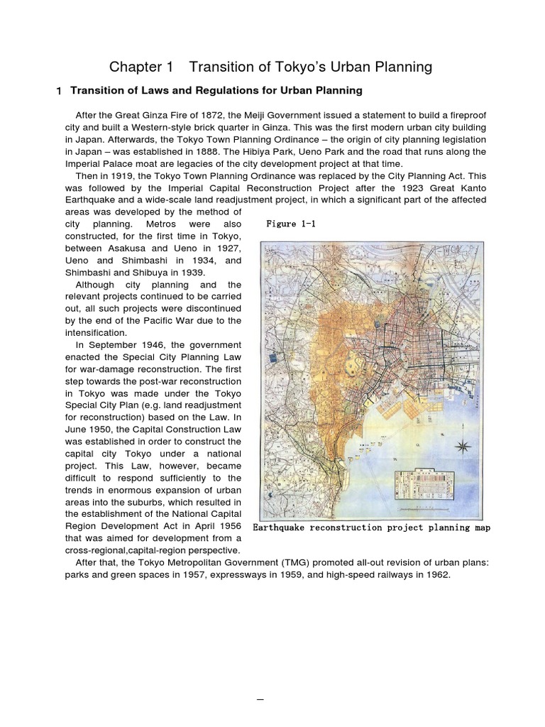 Chapter 1 Transition of Tokyo's Urban Planning | PDF | Tokyo | Urban ...