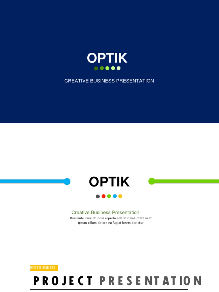 OPTIK Powerpoint Business Presentation | PDF | Desserts | Text